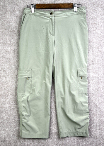 Zenergy By Chico's Capris Pants Womens 0 (28 x 22) Tan Cargo Stretch ...