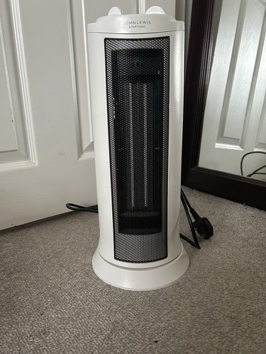 John Lewis Portable white mini tower fan heater for any room | eBay UK