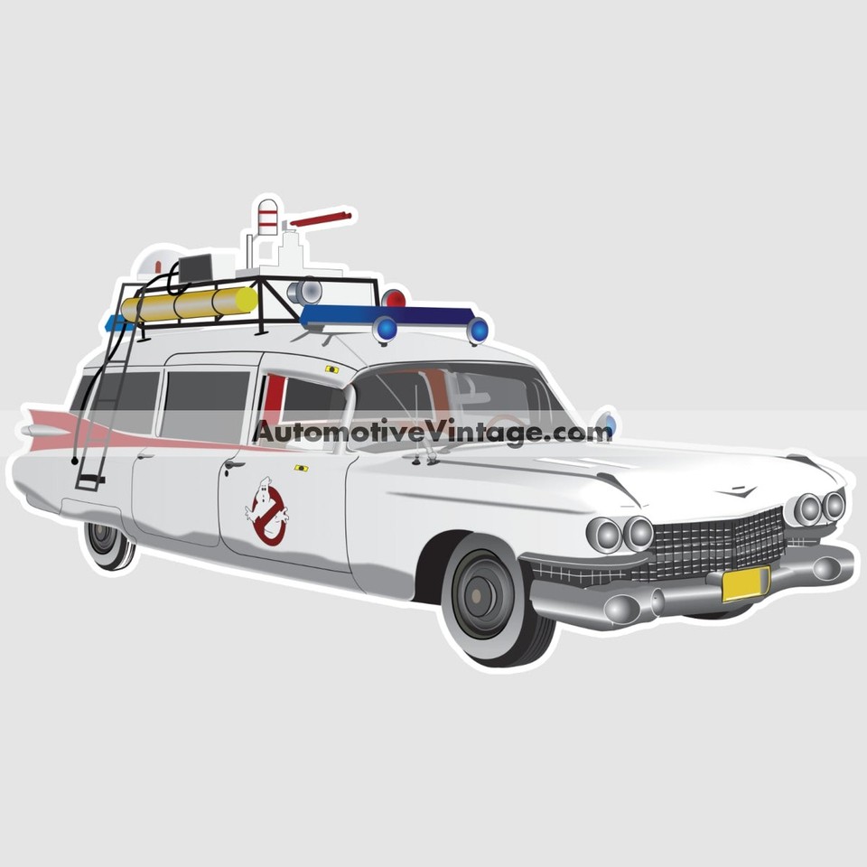 Ghostbusters Ecto-1 Cadillac Famous Car Wall Sticker | eBay