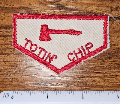 Vintage Totin' Chip Right Twill Cut Edge Canvas Back BSA Uniform Award ...