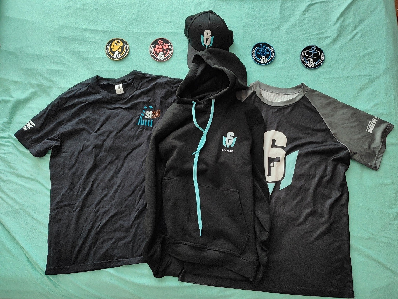 Rainbow Six 6 Siege & Mobile , Dev hoodie, cap and 2024 invitational T ...