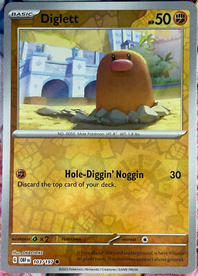 Pokemon TCG - Diglett Reverse Holo - 103/197 - Obsidian Flames | eBay