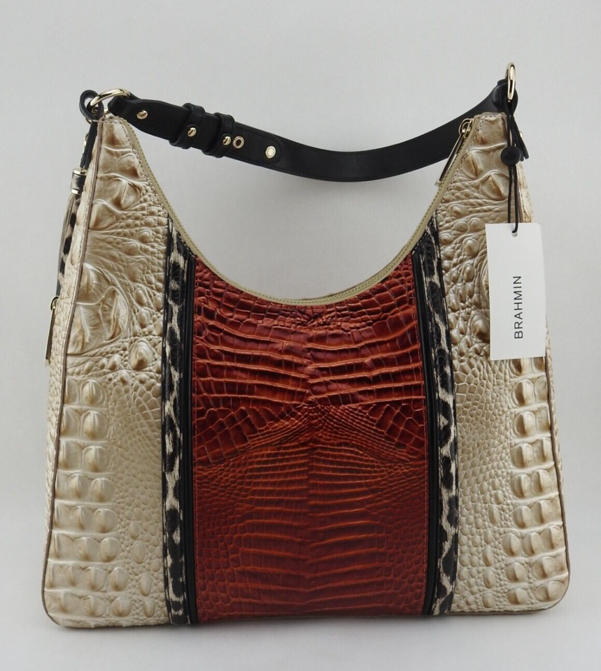 Brahmin Tabitha Purse Handbag Shoulder Bag Radiant Red Multi Color ...