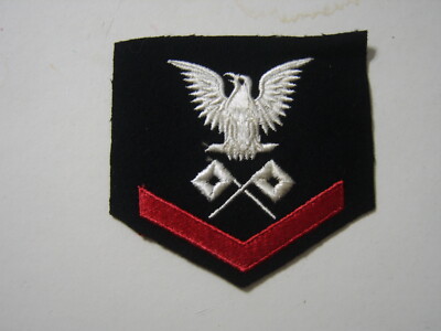 SIGNALMAN THIRD CLASS RATING BADGE WOOL PRE-1960- E4 :KY20-2 | eBay