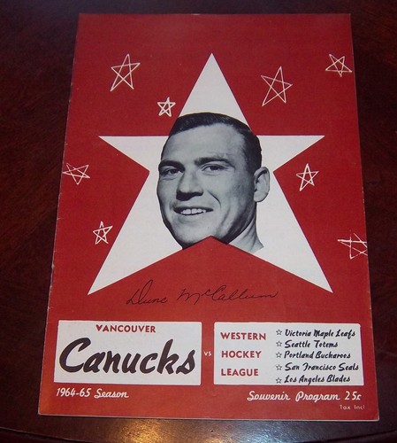 Vancouver Canucks WHL game Program 1964-65 vs San Francisco Seals Dunc ...