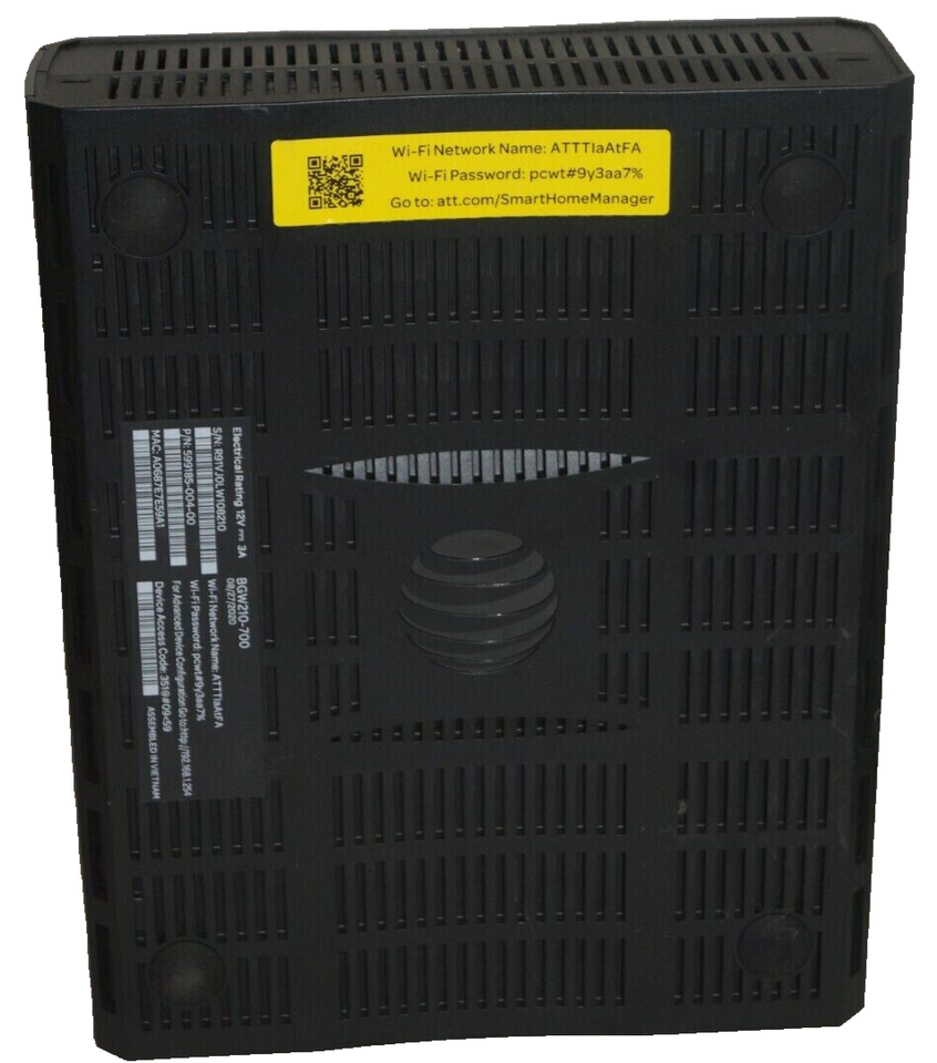 AT&T Arris BGW210-700 Broadband Gateway WiFi Modem Router with Power ...