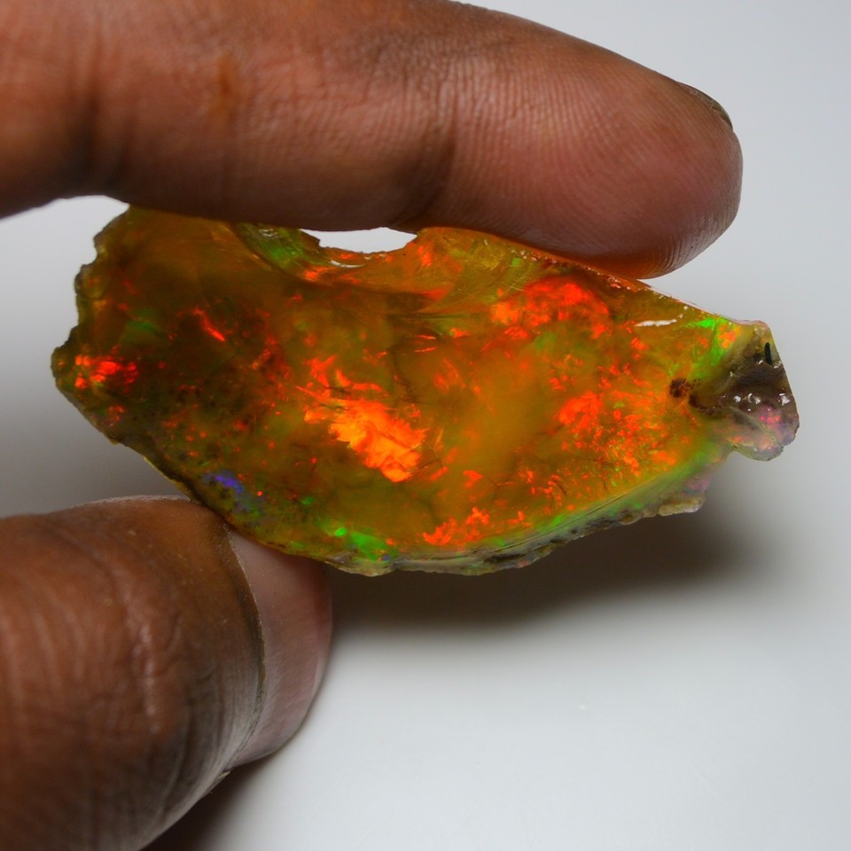 Large Opal Rough 76.00 Carat Natural Ethiopian Oil Opal Raw, Fire Opal ...