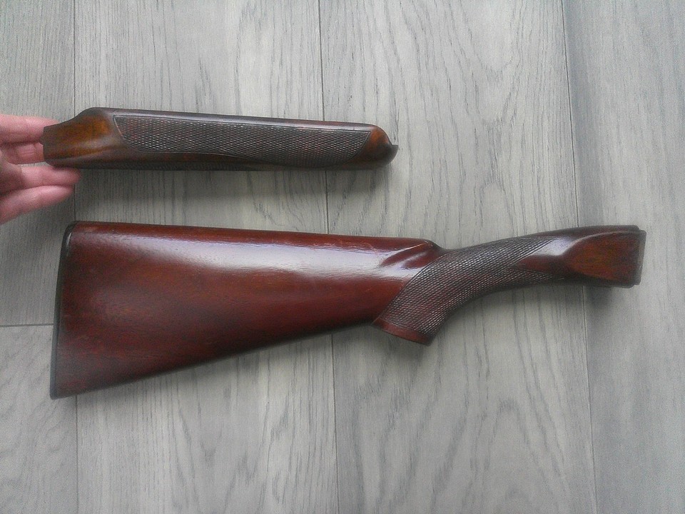 WINCHESTER FACTORY MODEL 21 WALNUT BUTTSTOCK STOCK & FOREND 12GA ...