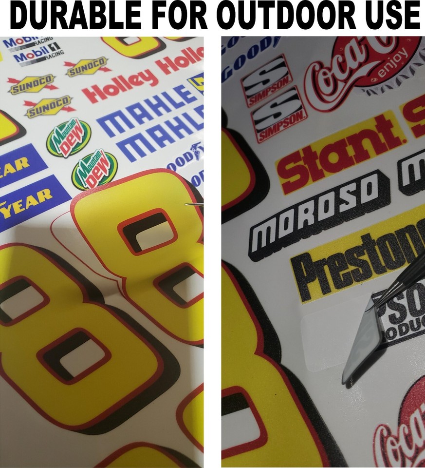 Clear Vinyl Racing Sticker Sheet 114 -R/C MODEL Die-cut-Decal 1/16th -1 ...