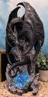 Large Euranius Drake Elder Dragon Guarding LED Light Crystal Elements ...