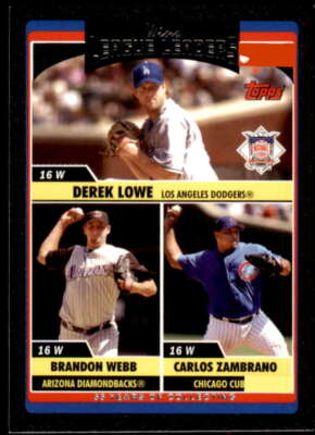 Derek Lowe/Brandon Webb/Carlos Zambrano Card 2006 Topps Update Black # ...