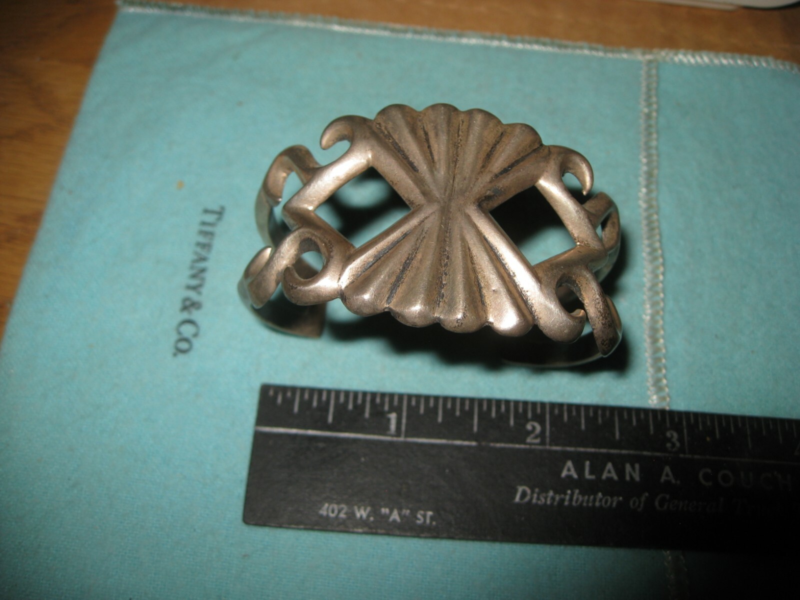 Navajo Sand Cast Silver Cuff bracelet Size 6 with 1 1/4" entry 42 gram ...
