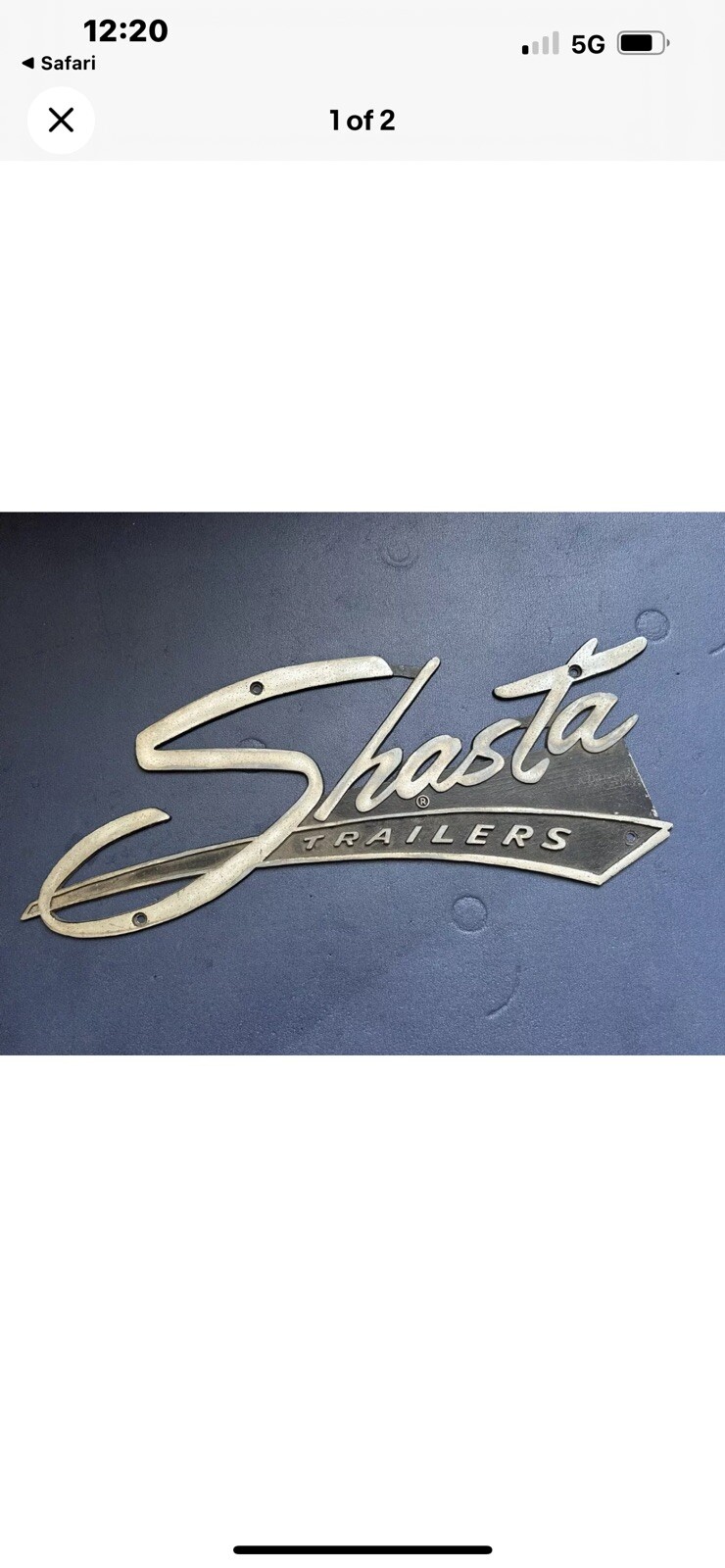 Vintage Shasta Trailers Metal Camper Travel Trailer Badge Side Emblem ...