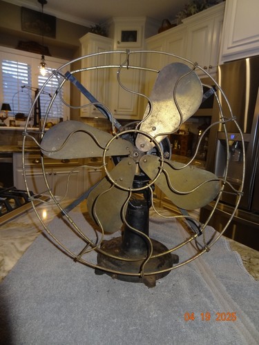 ANTIQUE 16" BB/BC COLONIAL PEERLESS 5-TAB FOOT FAN Model BB 2.7 3 ...