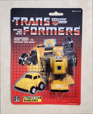 TRANSFORMERS G1 BUMBLEBEE MOSC US SELLER RARE! AUTOBOT MINI BOT CAR TOY ...
