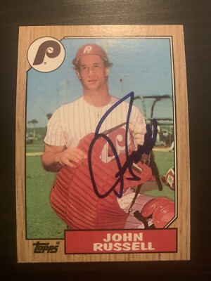 1987 Topps #379 John Russell Philadelphia Phillies Signed Card ...