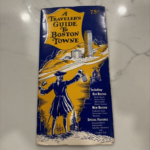 Vintage 1960s Visitors Guide of Boston MA Travel Map Freedom Trail ...