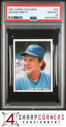 1981 TOPPS STICKERS #82 GEORGE BRETT ROYALS HOF PSA 10 | eBay