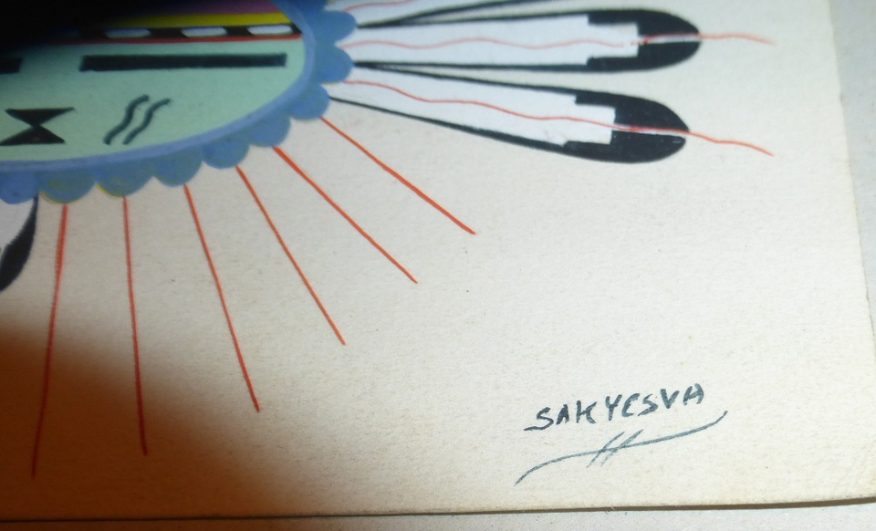 Hopi Harry Sakyesva Original Painting,On Paper,Clean sharp lines | eBay