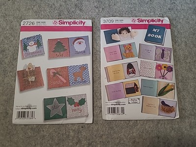 Lot 2 Simplicity Sewing Patterns 3709 2716 Christmas Book, Child's Book ...