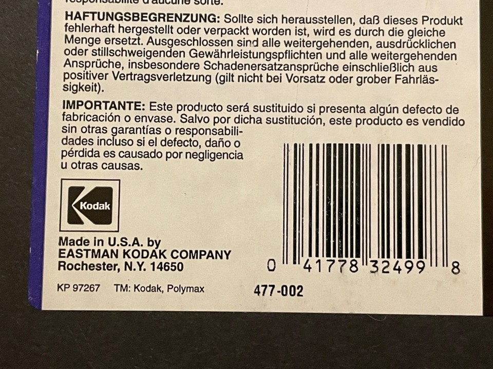 Kodak Polymax Fine Art Double Weight Expired 8x10 Darkroom Photo Paper ...