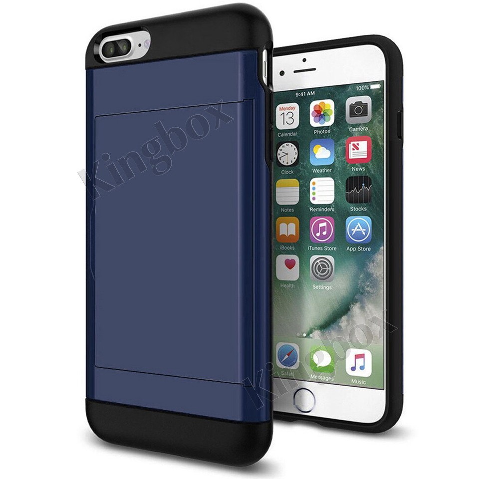 Credit Card Slot Holder Wallet Case Shockproof Back Cover For iPhone ...