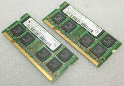 Crucial 2GB (2X1GB) 2Rx8 PC2-5300S DDR2 Laptop Memory Ram ...