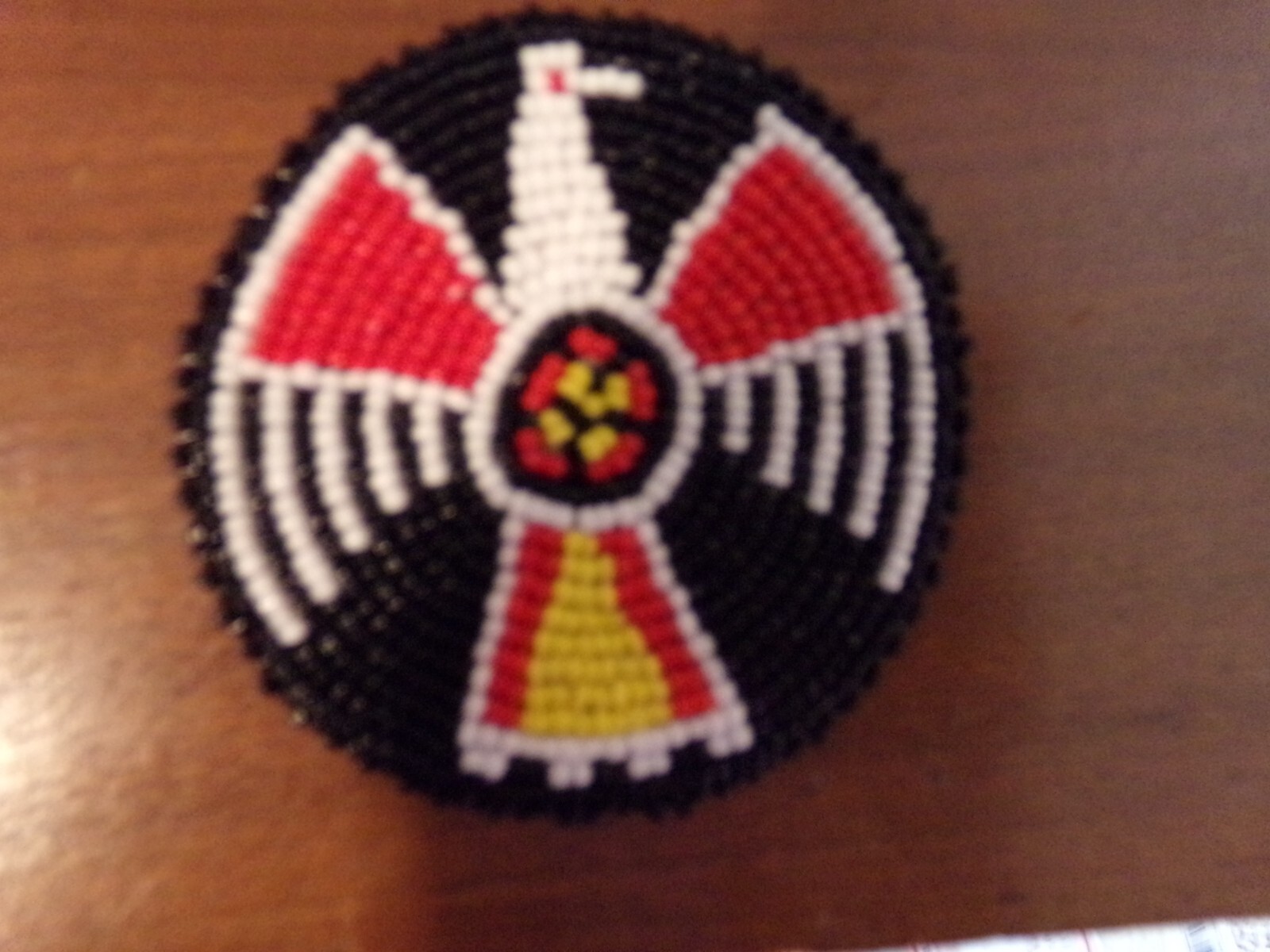 BEADED ROSETTES GREAT FOR CRAFTS, NATIVE AMERICAN STYLE, SEED BEADS, 3 ...