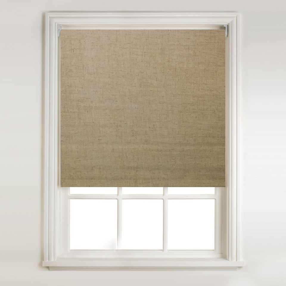 Linen, Various Colours, Thermal Blackout Roller Blinds -FREE CUT TO ...
