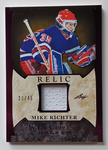 2023 Leaf ITG Used Relic Purple Mike Richter /45 New York Rangers | eBay