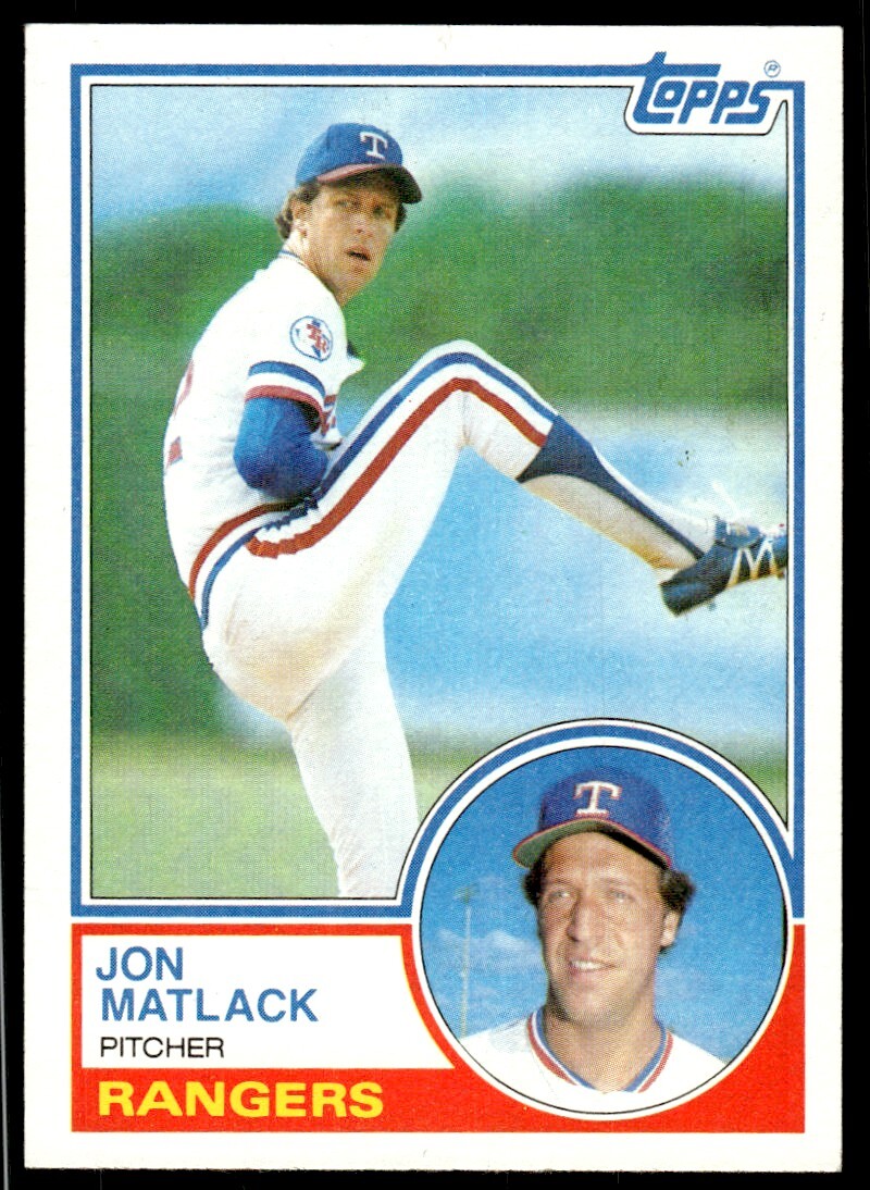 1983 Topps Baseball Card Jon Matlack Texas Rangers #749 | eBay