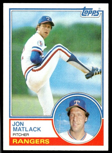 1983 Topps Baseball Card Jon Matlack Texas Rangers #749 | eBay