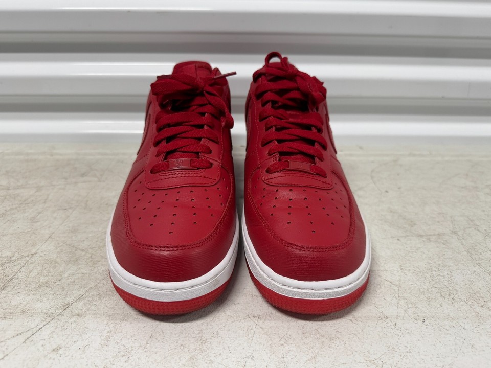 Af1 Red Nike Air Force 1 '07 Varsity Red Leather Sneakers 315122-606 ...