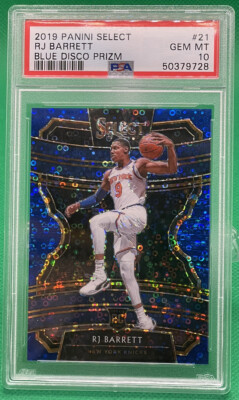 2019-20 Panini Select RJ Barrett #21 RC Rookie BLUE DISCO PRIZM /25 🏦 ...