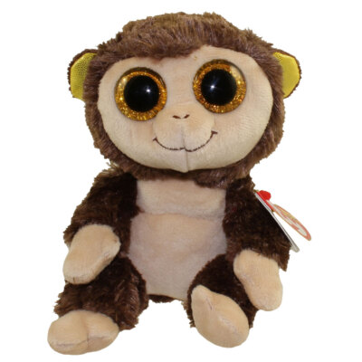 Ty Beanie Boos 💜 AUDREY Monkey European Exclusive 6" Glitter Eyes New ...