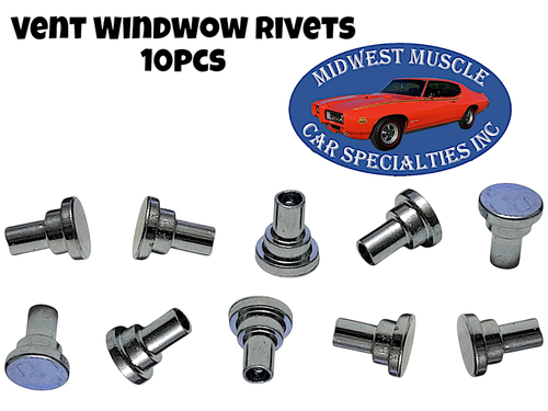 61-72 GM Door Wing Vent Side Window Trim Weatherstrip Frame Rivets 10pc ...