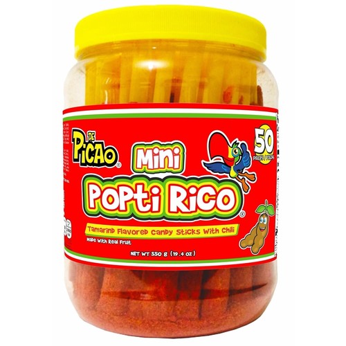 PICAO Mexican Candy Tamarind Paste Candy Spicy Sticks Straw 50Ct./550g ...