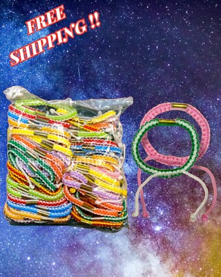 50 PCS BRACELET SAI SIN THAI AMULET WRISTBANDS BUDDHIST BLESSED TAKRUT ...