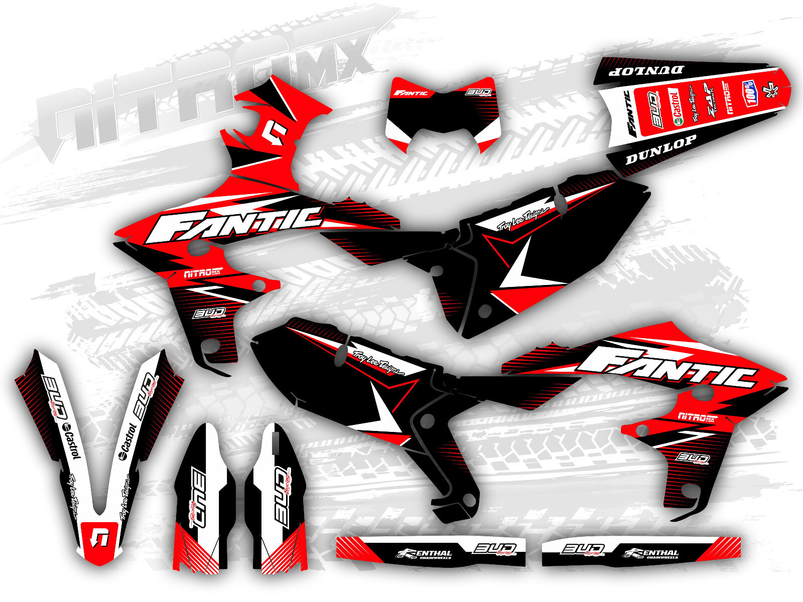 Graphics Kit fits Fantic XEF 250 XEF 450 2021 2022 Decals Stickers | eBay
