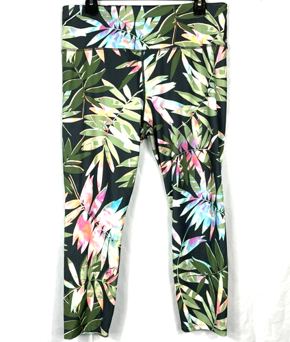 JOYLAB Womens Activewear Stretch Capri Workout Leggings Botanical ...