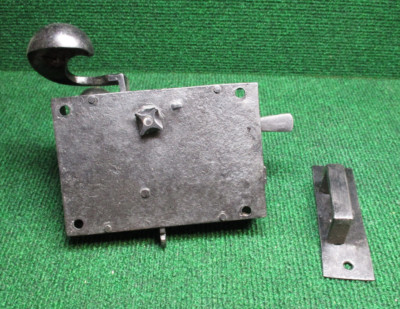 COMPLETE SET PENNSYLVANIA GERMAN ELBOW LOCK, CIRCA 1830, RESTORED, NICE ...