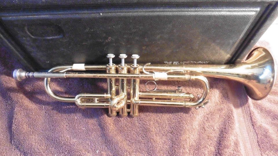 Vintage Bundy Trumpet by Selmer Co Designed by Vincent Bach with Black ...