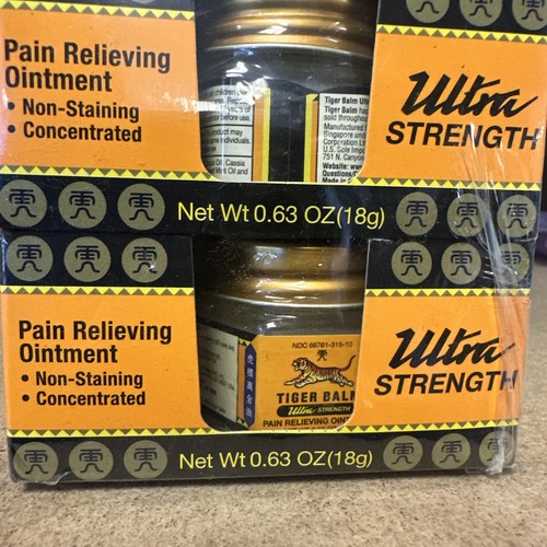 Tiger Balm Ultra Strength Pain Relieving Ointment 0.63 Oz(18g) 6 Pack ...