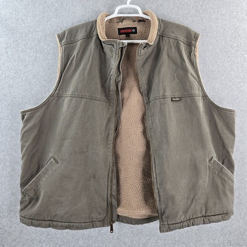 Wolverine Vest Mens 4XL Canvas Sherpa Fur Lined Work Heavyweight | eBay