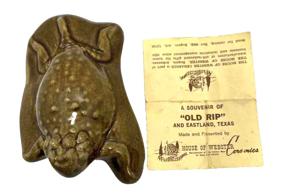 Vintage Old RIP Horned Frog/Toad ~ The House Of Webster Ceramics ...