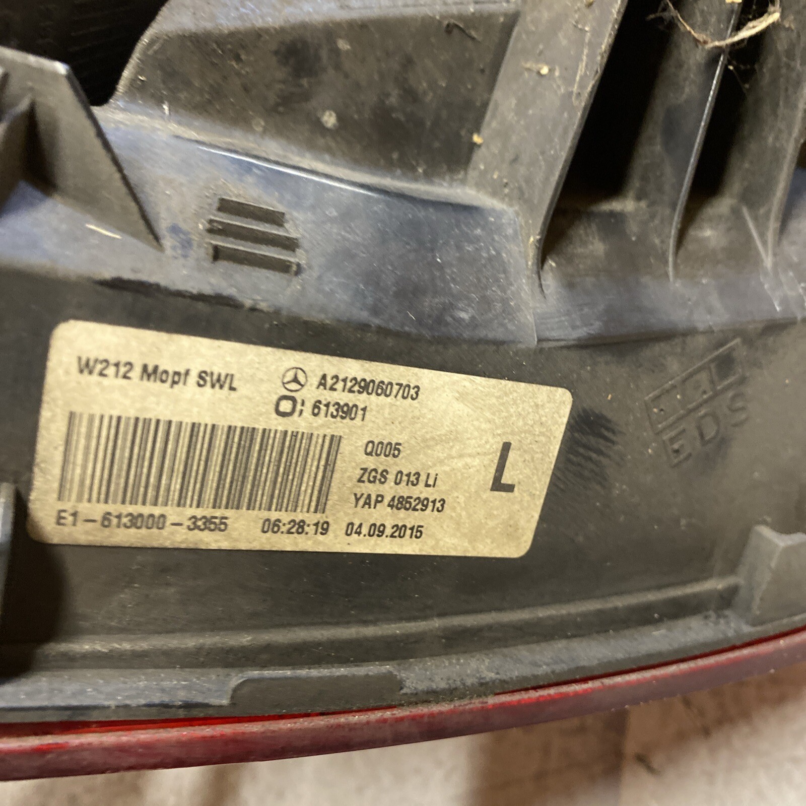 Mercedes E-Klasse W212 A2129060703 Rücklicht Rückleuchte Heckleuchte ...