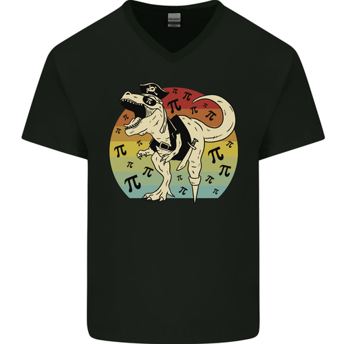 Pirate Pi T-Rex Funny Dinosaur Maths Mens V-Neck Cotton T-Shirt | eBay