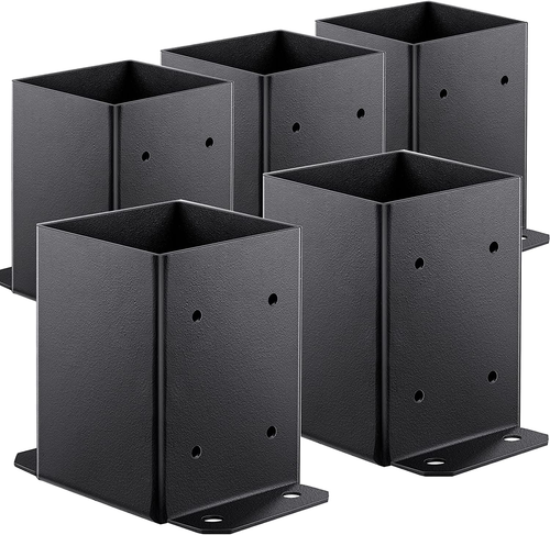 4 Post Base Pcs Inner Size.3.6X3.6 Post Base Brackets Heavy Duty Powder ...