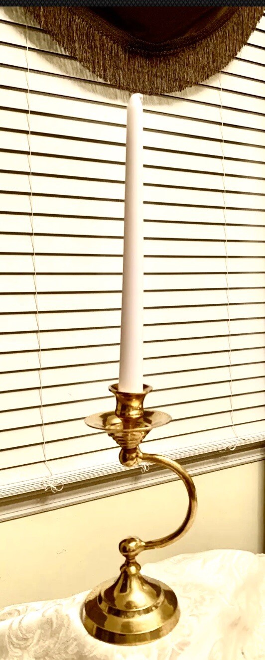 Beautiful Vintage Brass Unique C Hook Curved Candlestick Candle Holder ...
