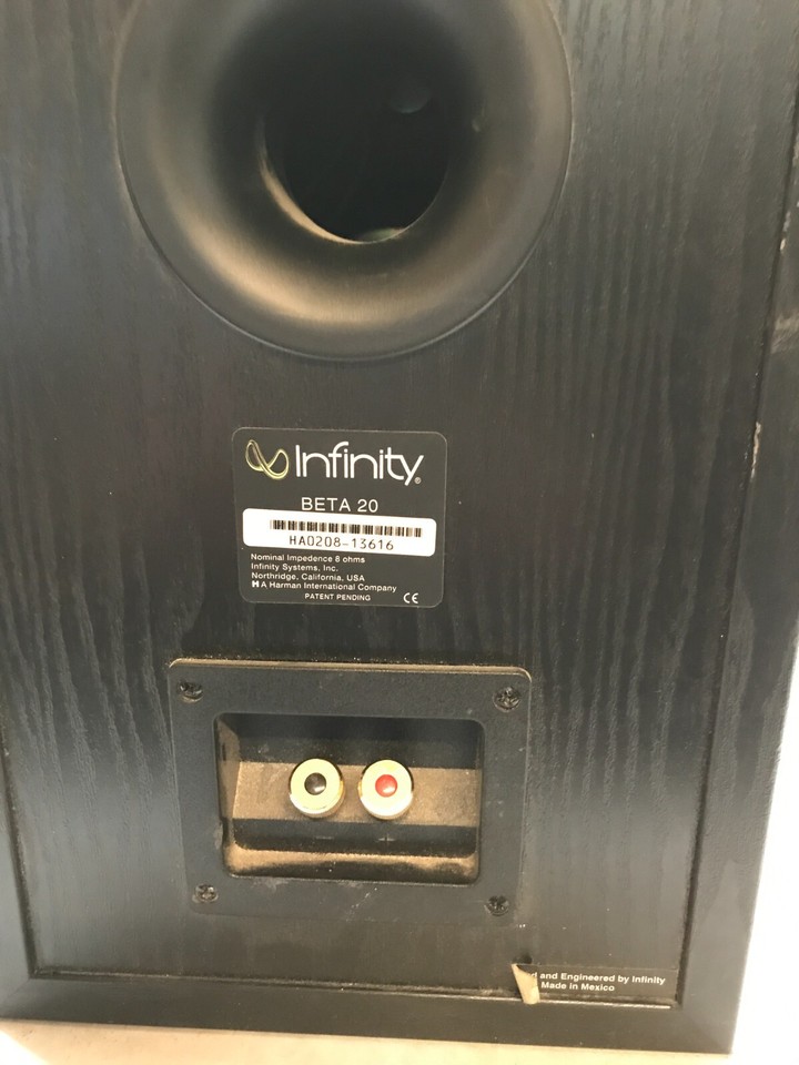 Set of 2 Infinity Beta 20 Woofers Without Speaker Grill TESTED WORKING ...